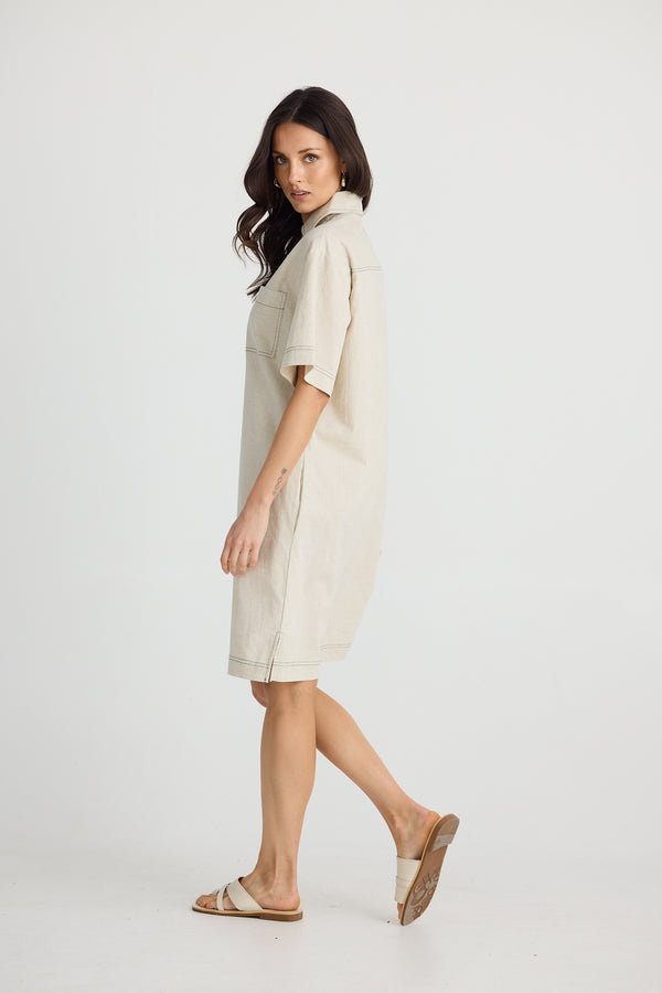 Kiana Midi Dress in Natural by Brave+True - Kindred Spirit - Kindred ...