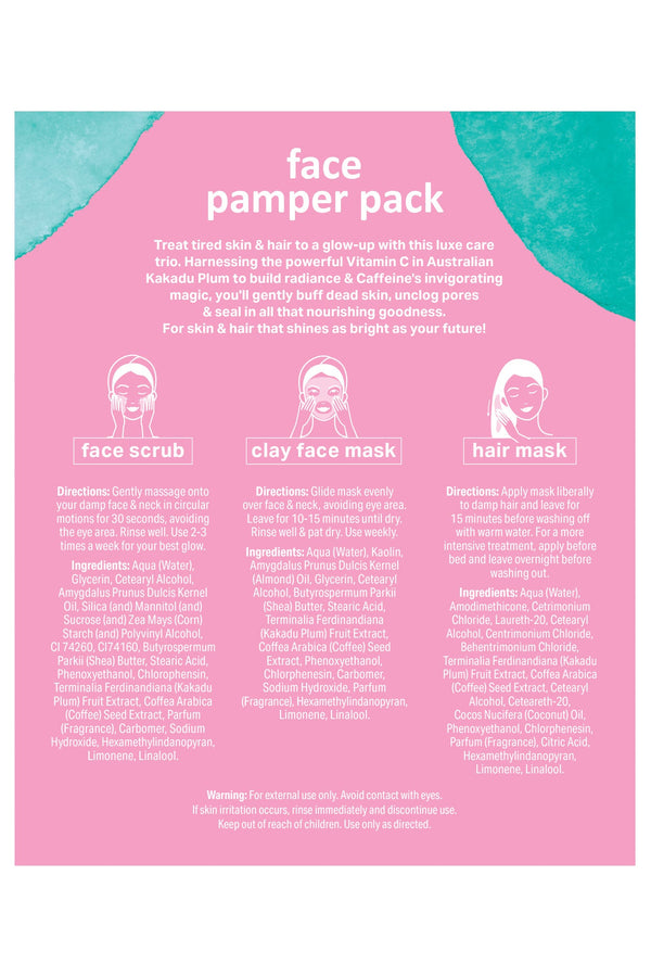 High Beam Face Pamper Pack in Kakadu Plum & Caffeine - Kindred Spirit ...