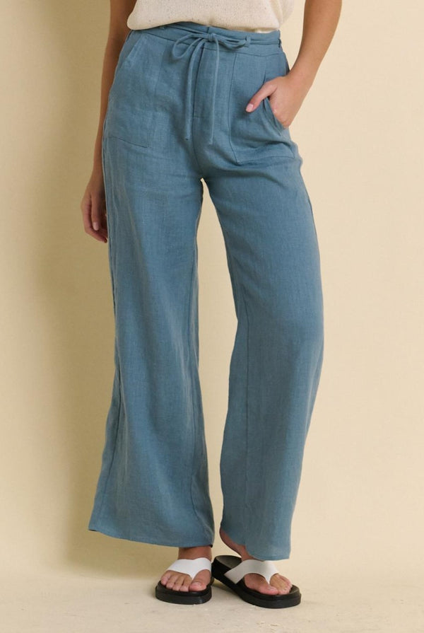 Remy Linen Pants in Teal by Little Lies - Kindred Spirit - Kindred ...